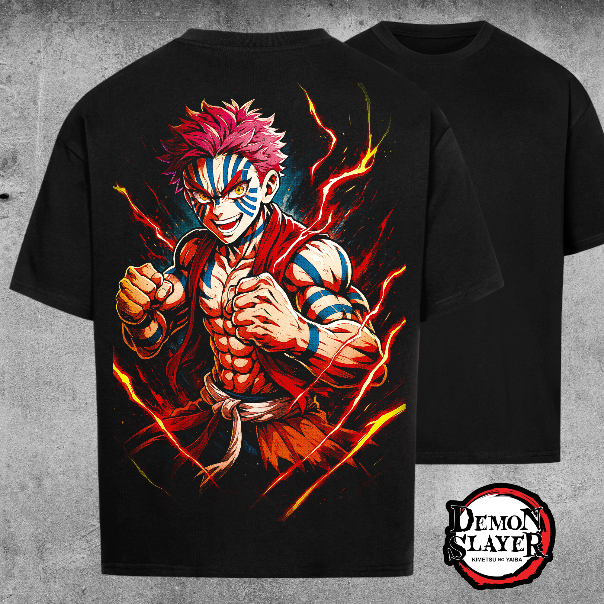 Akaza / Upper Moon Rage Edition - Oversized Shirt – Darkside Apparel